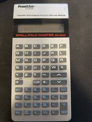 Franklin Spellmaster Calculator SC-1800 Vintage 1988 | eBay