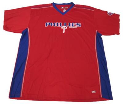 NEW Philadelphia Phillies Mens Size 3XL Red Polyester V-Neck Shirt | eBay
