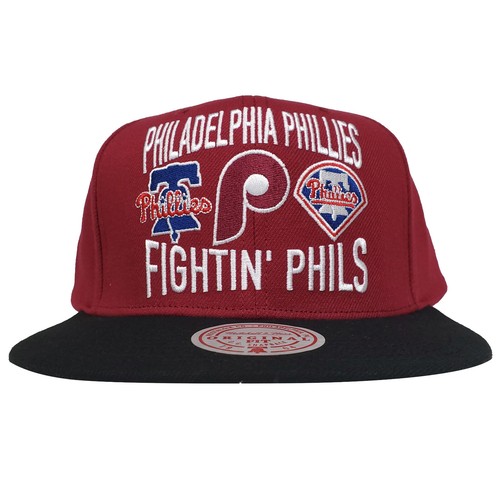Philadelphia Phillies Mitchell & Ness MLB Snapback Hat Cap Multi-Logo ...