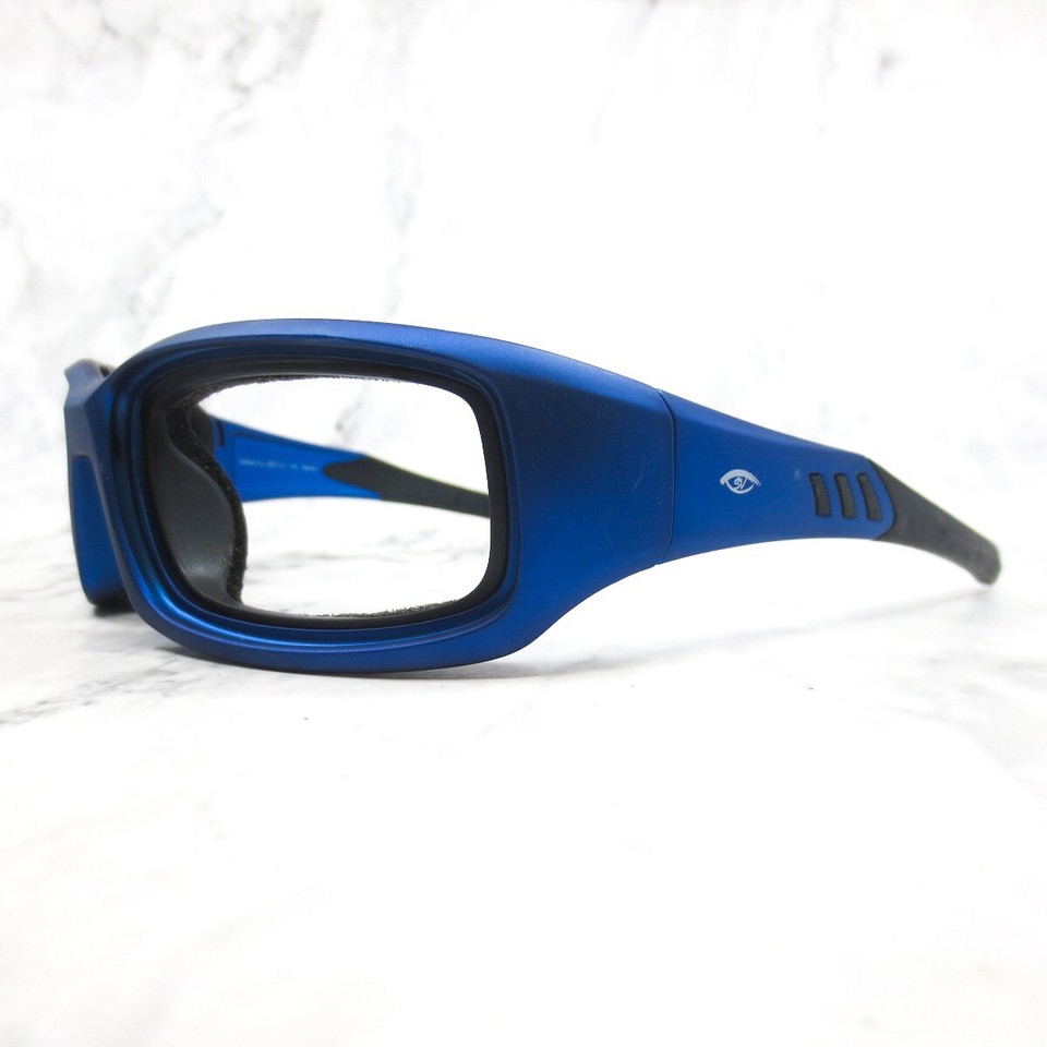 Safevision Eyeglasses Frame SVZ87-2 Mens Blue Black Rectangle Full Rim ...