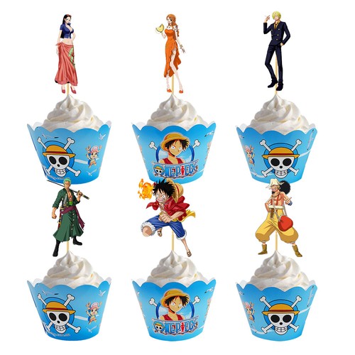 One Piece Anime Wrapper & Topper. Party Lolly Loot Bag Cake Banner ...