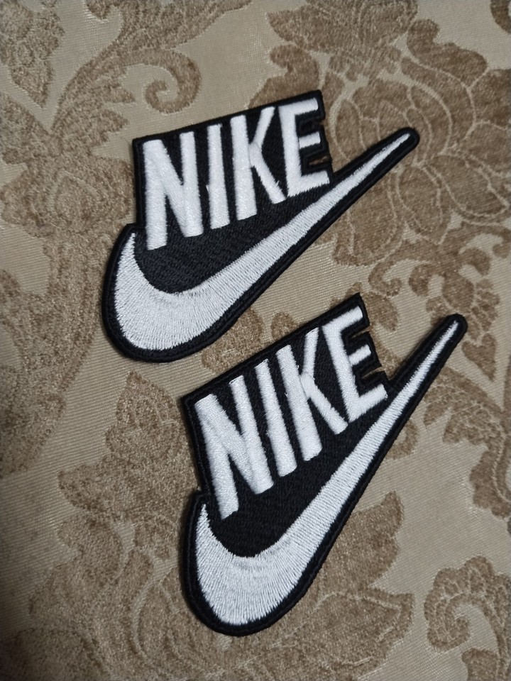 Nike Swoosh Logo High-quality Embroidered Iron on Patch Black Pieces 05 ...