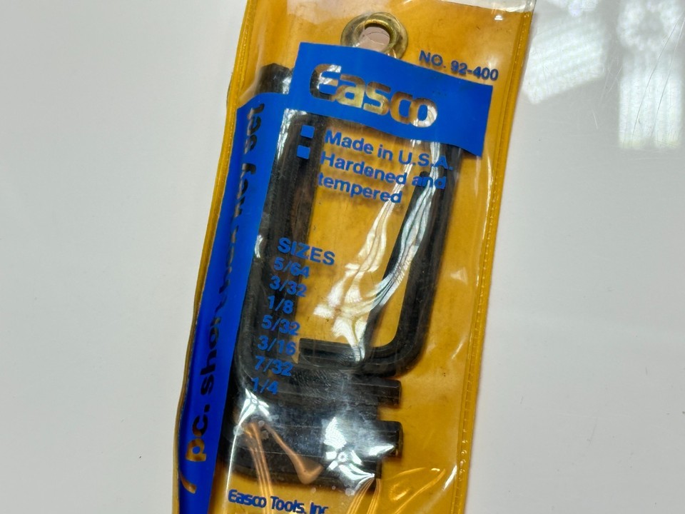 NEW EASCO Tools USA 92-400 7pc SAE Allen Hex L-Shaped Wrench Key Set ...