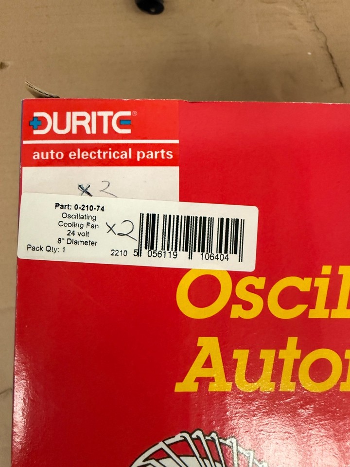 Durite 12 Volt Powerful Heavy Duty 6" Oscillating Fan 0-210-32 VAT ...