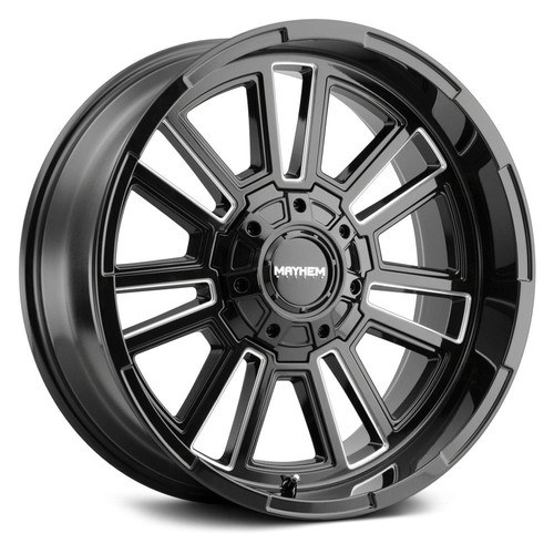 Mayhem 8115 APOLLO Wheels 20x9 (0, 8x165.1, 125.2) Black Rims Set of 4 ...