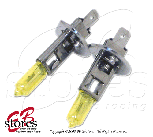 12V 100w H1 Hyper Yellow 3000k Xenon Gas HID High Beam Light Bulb 2pcs ...