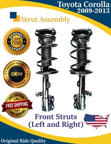 New OE Front Struts for Toyota Corolla 2009-13 1.8l USA Built Lifetime ...