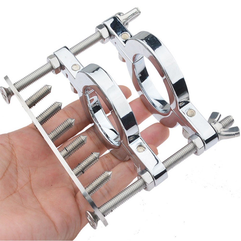 Stainless Steel Ball Stretcher Men Scrotum Testicle CBT Ball Crusher ...