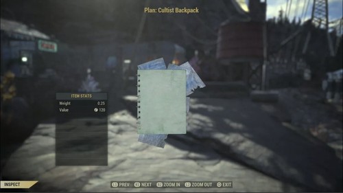 Fallout 76 PS4 Mothman Equinox Cultists Backpack Plan VERY RARE | eBay