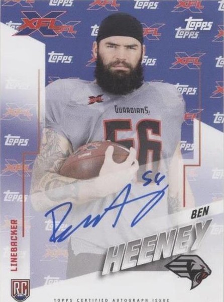 2020 Topps XFL - Autographs #AU-BH Ben Heeney (AU, RC) for sale online ...