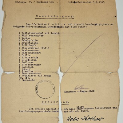 Original WWII WW2 German Defeat 1945 Berlin Declaration Army document ...