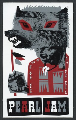 Official Pearl Jam Wolf Sticker Eddie Vedder 2005 Pearl Jam 3x5 In | eBay