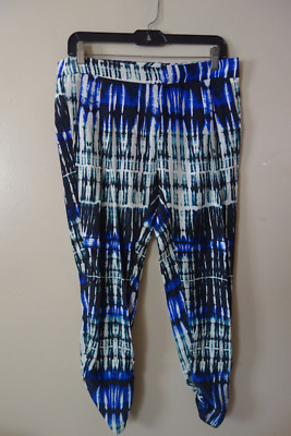 Parker Devlin Multi Ruched Ankle Double Pleat Cropped Silk Pants 4 NWT ...