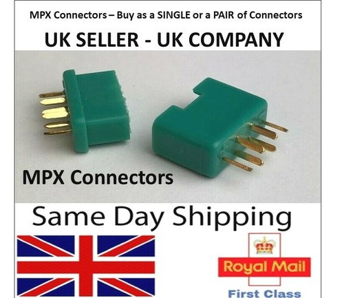 MPX Connectors Plugs - Male Female Pair Battery Charger LIPO ESC ...