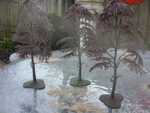 Britains Copper Beach Trees x 3 Floral Garden Britains Zoo | eBay UK