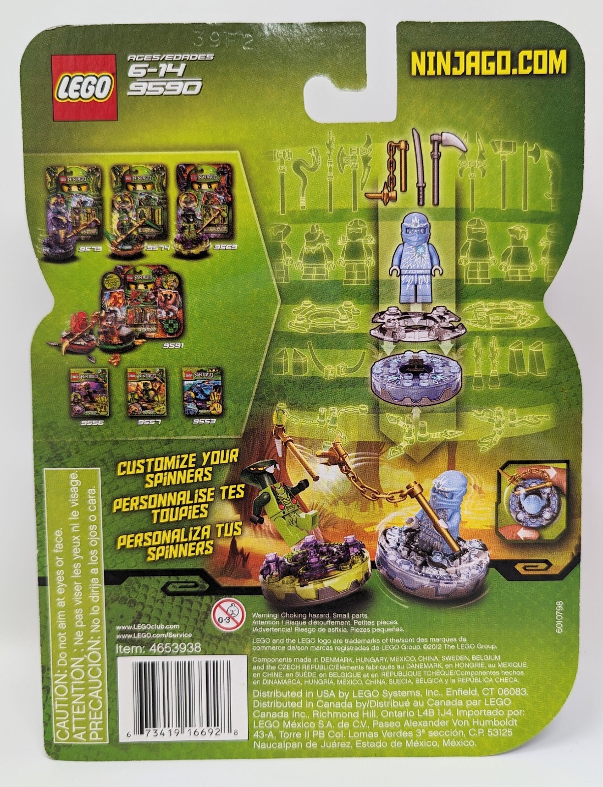 NEW SEALED* Lego Ninjago Masters of Spinjitzu NRG Zane 9590 Spinja ...