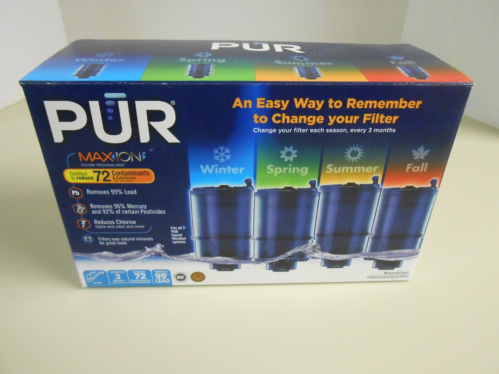 Lot of 3 PUR Maxion Faucet Mount Mineral Clear Replacement Filters ...