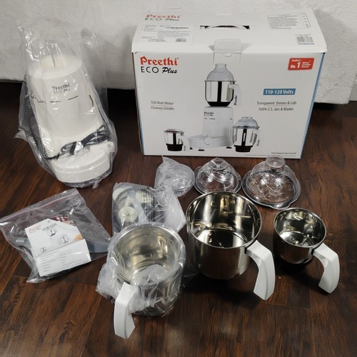 Preethi Eco Plus MG-138 110V, 550 Watt Mixer Grinder with 3 Jars for ...