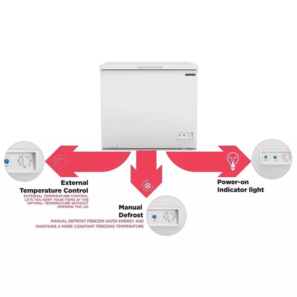 Brand New Frigidaire EFRF7003 7.0 Cu. ft. Chest Freezer, Garage Ready ...
