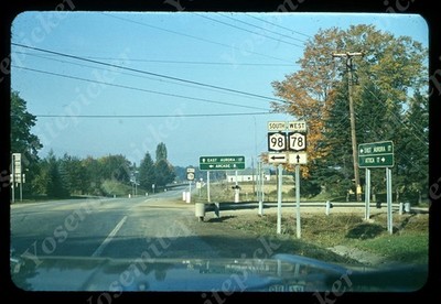 sl17 Original Slide 1968 New York State Highways 98 78 road signs 804a ...