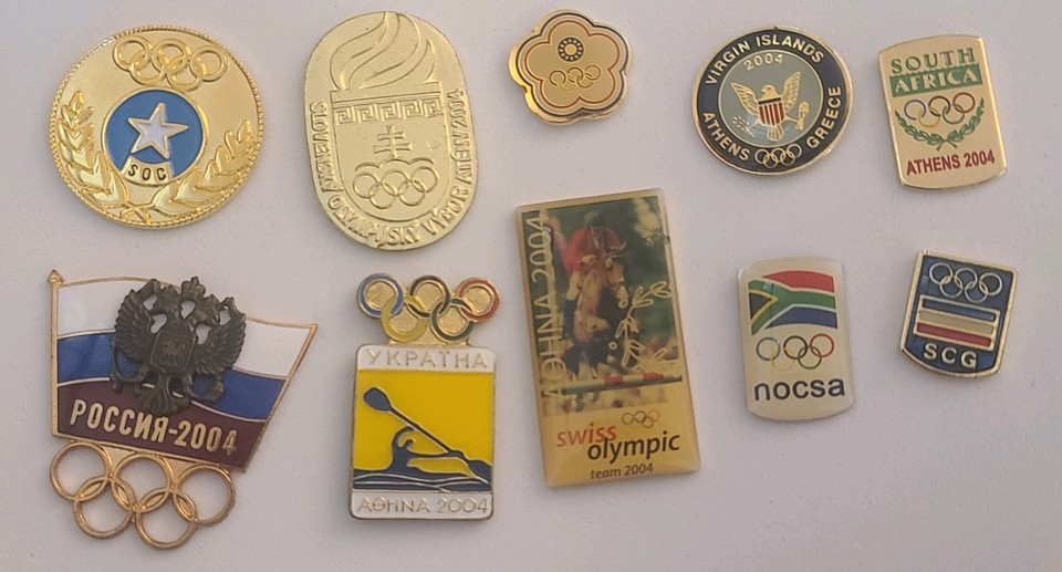 2004 Athens Olympics NOC Team Pins! Group Of 10 Olympic Pins | eBay