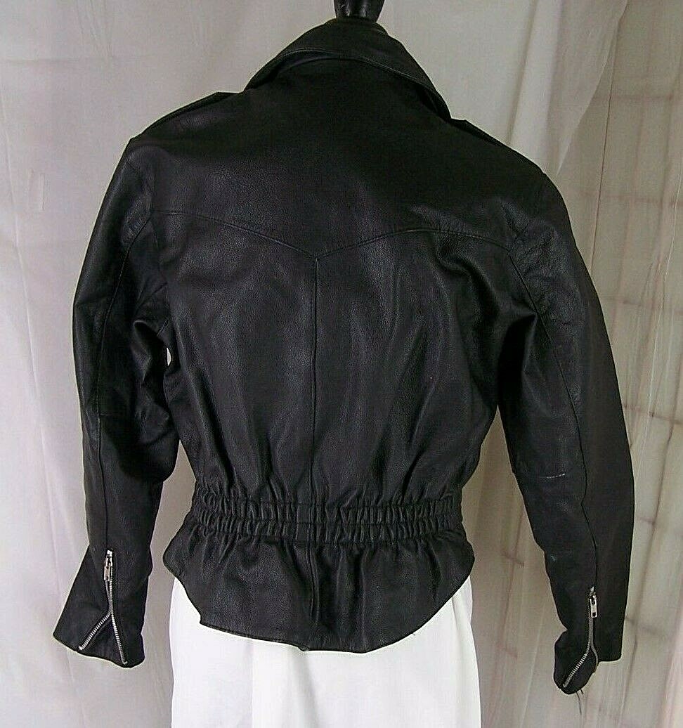 MOB Leather Black Perfecto Biker Jacket Belted Double… - Gem