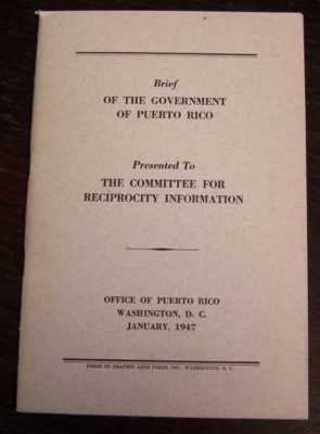 Brief of the Government of Puerto Rico Presented Before the Committee ...