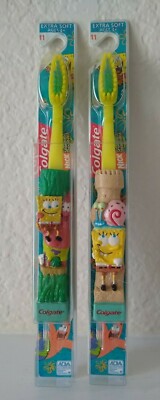 2 Colgate Spongebob Squarepants Toothbrush Extra Soft #11 Ages 4+ | eBay