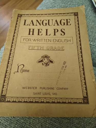 Vintage 1930 Language Helps Book For 5th Grade | eBay