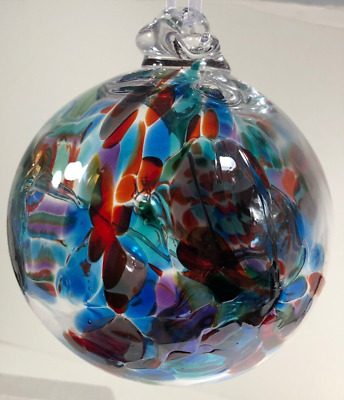 Monarch Glass Studio Hand Blown Colorful Orb/Ornament w/Original Box 6 ...