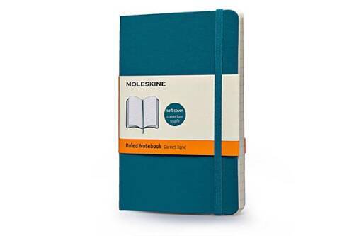 Moleskine Classic Colored Notebook, Pocket, Ruled, Underwater Blue ...
