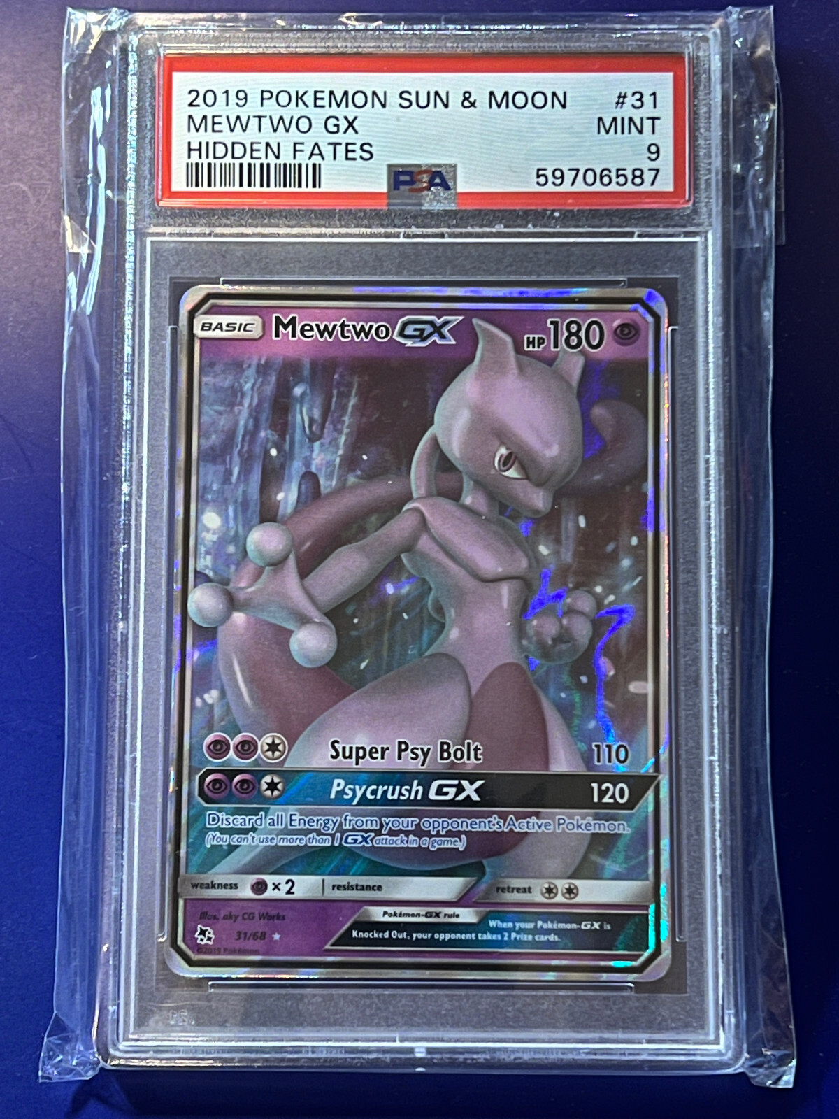 2019 Pokemon Sun & Moon Mewtwo GX #31/68 Hidden Fates PSA 9 Gem Mint | eBay