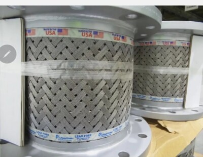 SS FLEX HOSE PUMPSAVER SMP Braided 12" Dia 150LB FLANGE 304 321 ...