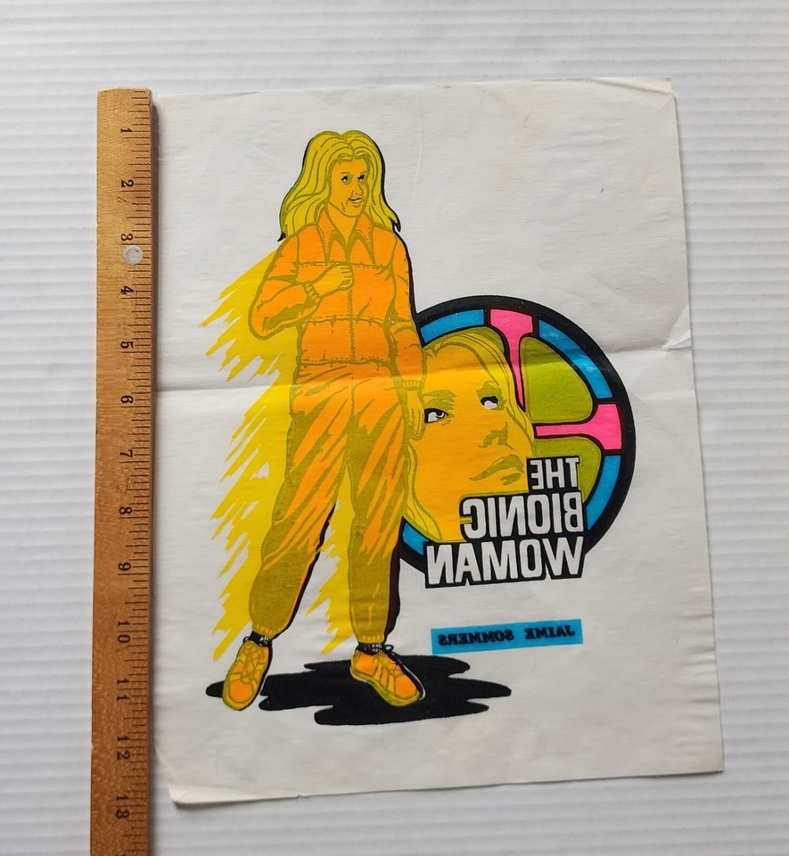 Vintage 1970's THE BIONIC WOMAN "Jaime Sommers" Iron On Tranfer ...