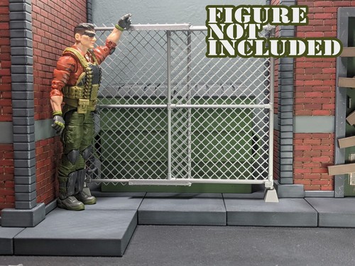 1/12 Scale Chain Link Fence/Gate- Display prop for 6" action figure ...