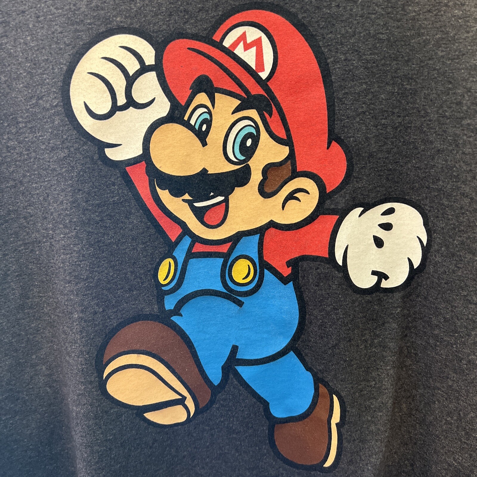 Vintage Mario Nintendo Dark Gray T Shirt XL Super Mar… - Gem