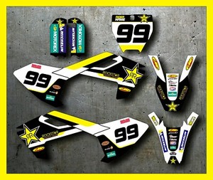 HUSQVARNA TC65 GRAPHICS STICKER DECAL KIT 2017 2018 2019 2020 rider ...