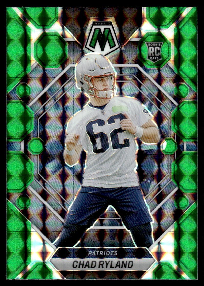 2023 Panini Mosaic Green Chad Ryland Rookie New England Patriots #297 ...