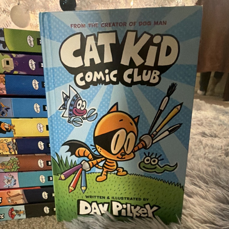 Dog Man & Cat Kid Comic Book Lot by Dav Pilkey Hardcover Graphic Novels ...