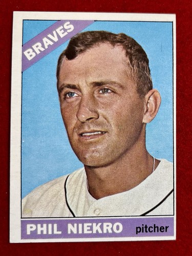 1966 TOPPS #28 Phil Niekro: Atlanta Braves: HOF Pitcher: Baseball Card ...