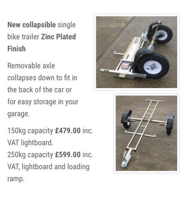 David Cooper Collapsible Single Motorcycle Trailer | eBay UK