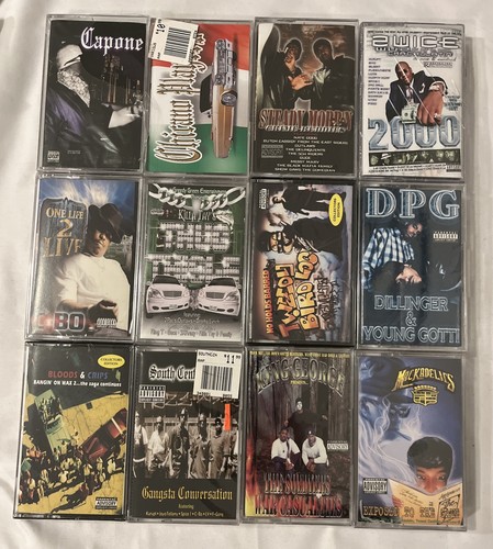 California Rap 12 Sealed Cassette Lot - 90s/2000s - DPG, C-Bo, Capone ...