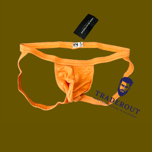 N2N Bodywear Men bright orange brushed jock strap jockstraps underwear ...