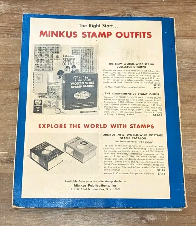 Minkus 1968 United States Stamp Album with 695 Stamps - PLEASE READ | eBay