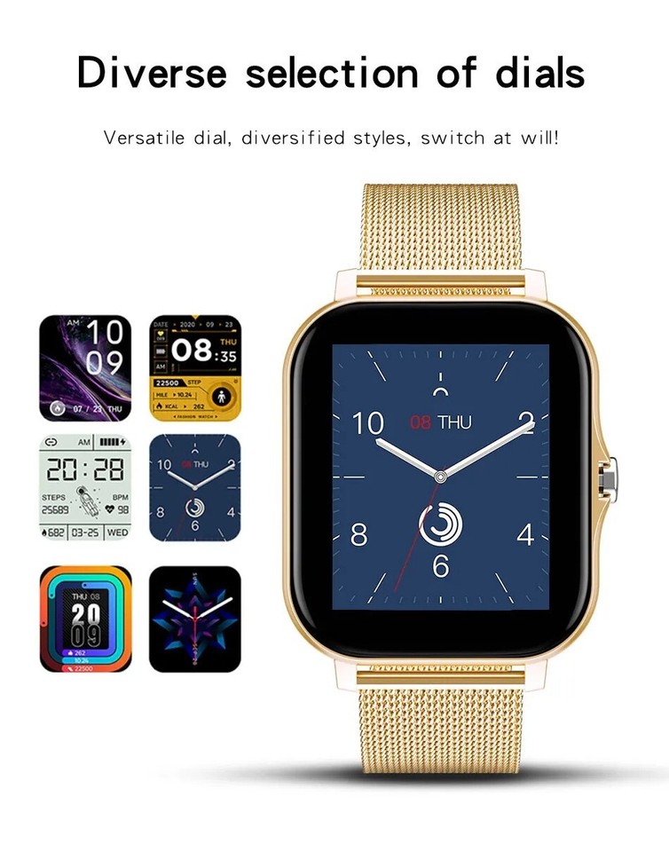 Smartwatch, iOS & Android,Waterproof, Multifunctional Silicone ...