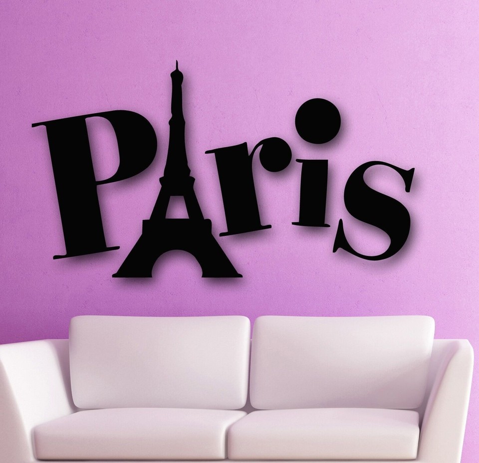 Paris Wall Stickers France Eiffel Tower Europe Tourism Vinyl Decal ...