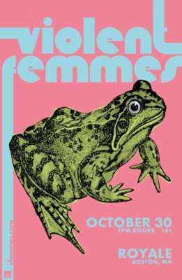 VIOLENT FEMMES 2018 BOSTON CONCERT TOUR POSTER - Folk Punk Music ...