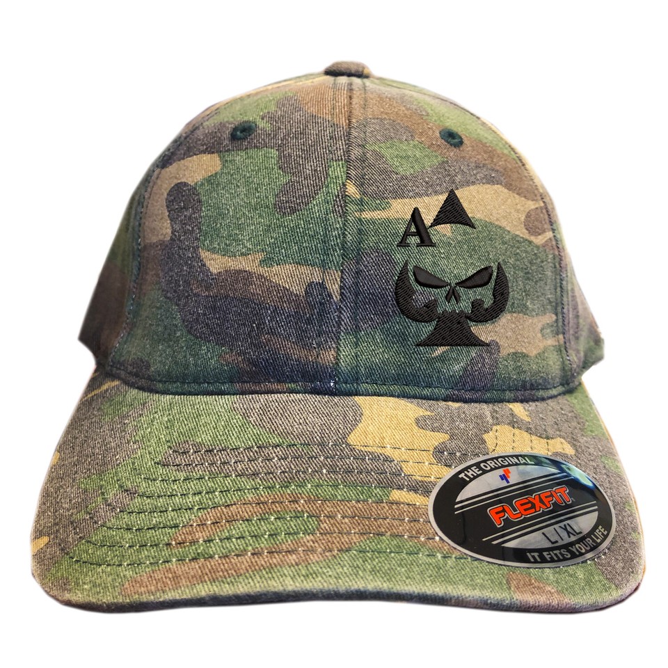 Ace of Spades Sniper Gun Punisher Embroidered Flexfit Fitted Baseball ...