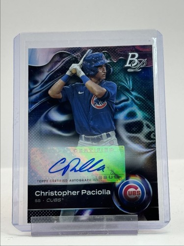CHRISTOPHER PACIOLLA 2023 BOWMAN PLATINUM PROSPECT AUTOGRAPH AUTO Q9999 ...