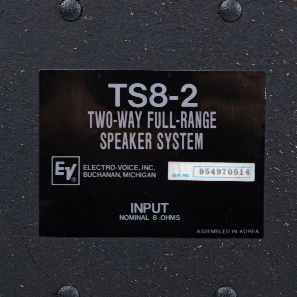Electro Voice TS8-2 2-Way Full Range Speaker System - Pair | eBay
